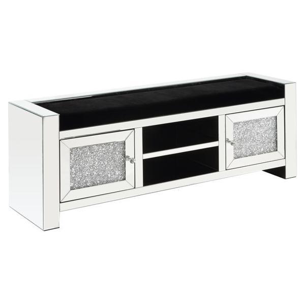 Free Shipping: ACME Furniture Noralie - Mirrored Bench with Storage ...