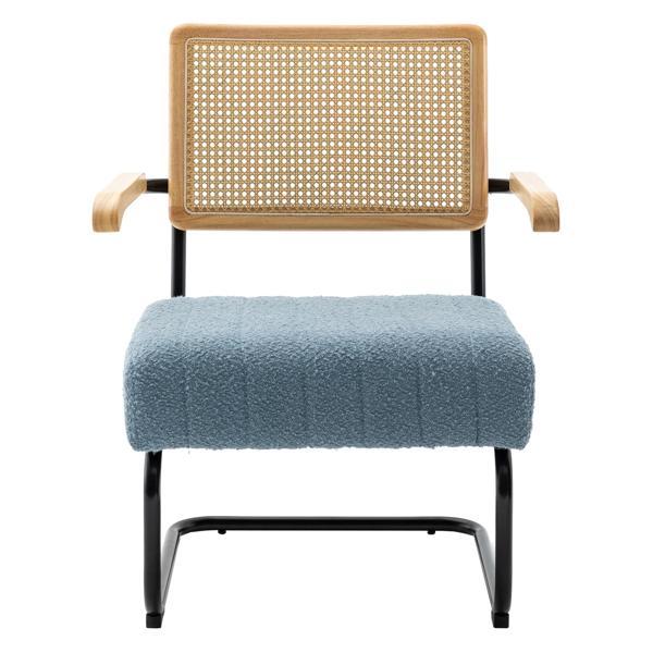 Jolt Accent Chair - Modern Industrial Slant Armchair - Light Blue ...