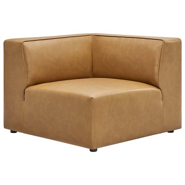 Free Shipping: Modway Mingle Vegan Leather Corner Chair - Tan - EEI ...